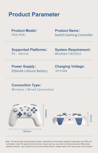PXN P50 MATCHA CHEESE WIRELESS GAMING CONTROLLER PC/SWITCH - מקט יצרן ...