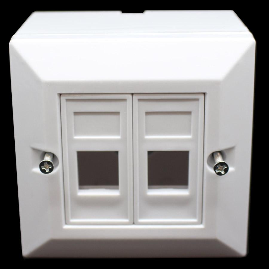 קופסאת פלסטיק לשני מחברים RJ-45 Plastic box Cat5 - מקט יצרן :N1082 מחיר ...