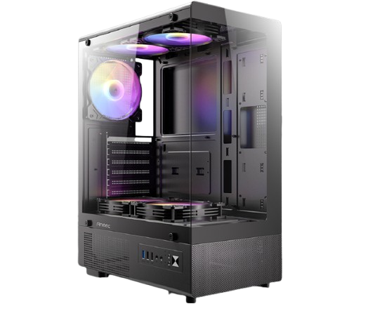 מארז Antec VCX300 RGB Elite Mid Tower 5X Fixed RGB Fans - מקט יצרן :0 ...